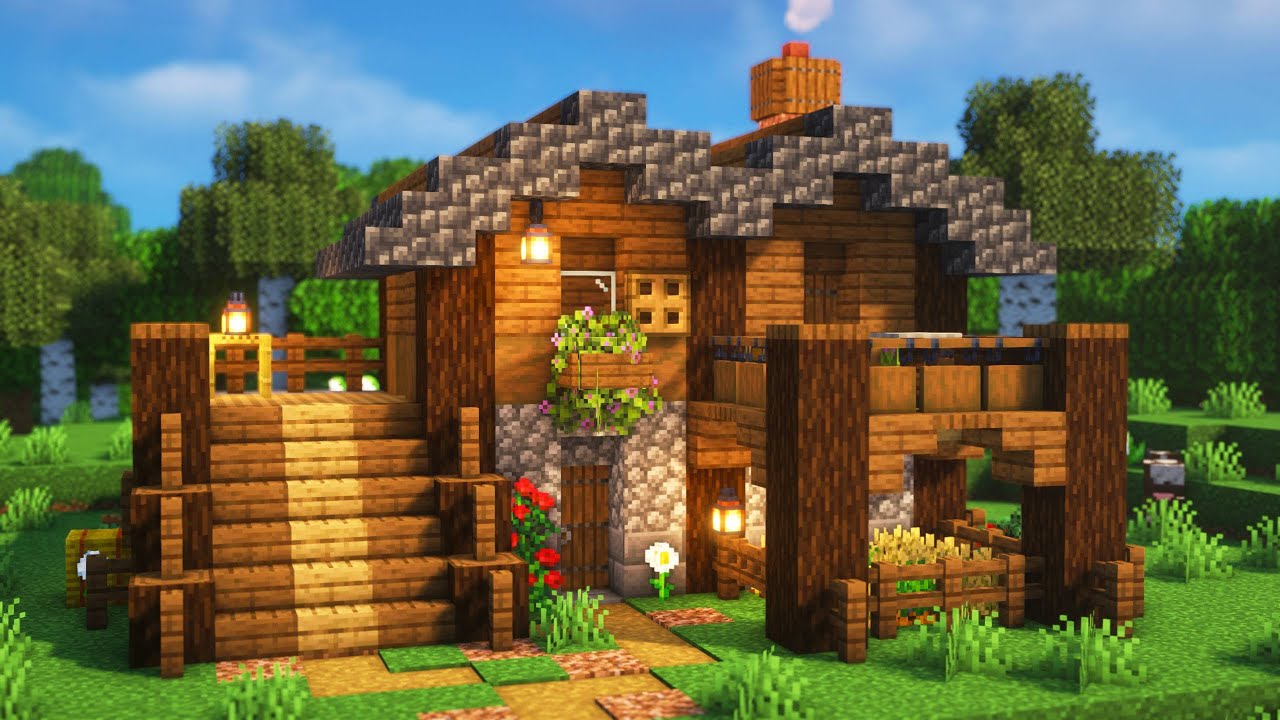 Minecraft: Easy Spruce Starter House [Tutorial] - Minecraft Builders