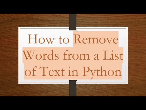 How to Remove Words from a List of Text in Python
