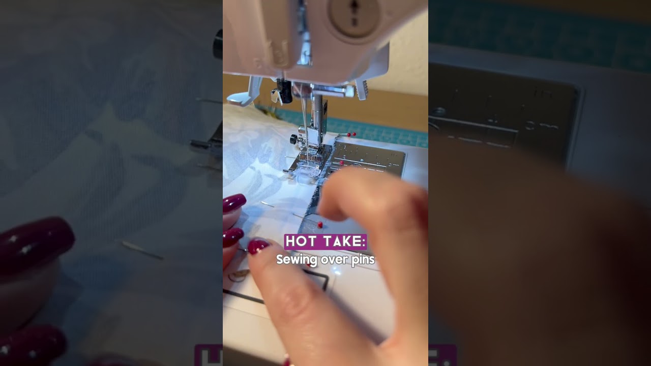 📍 Is sewing over your pins a sin? #sewing #sewinghack