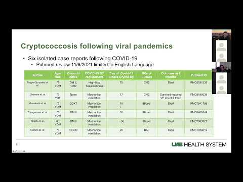11 8 21 Webinar Walker COVID 19 and Cryptococcal Disease