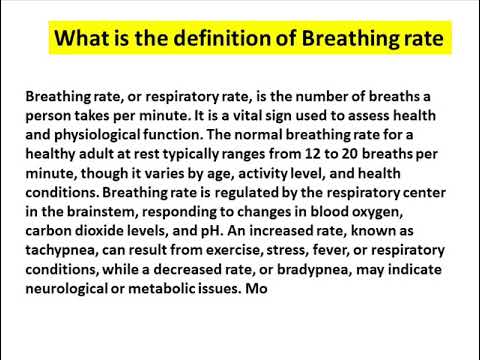what is the definition of breathing rate