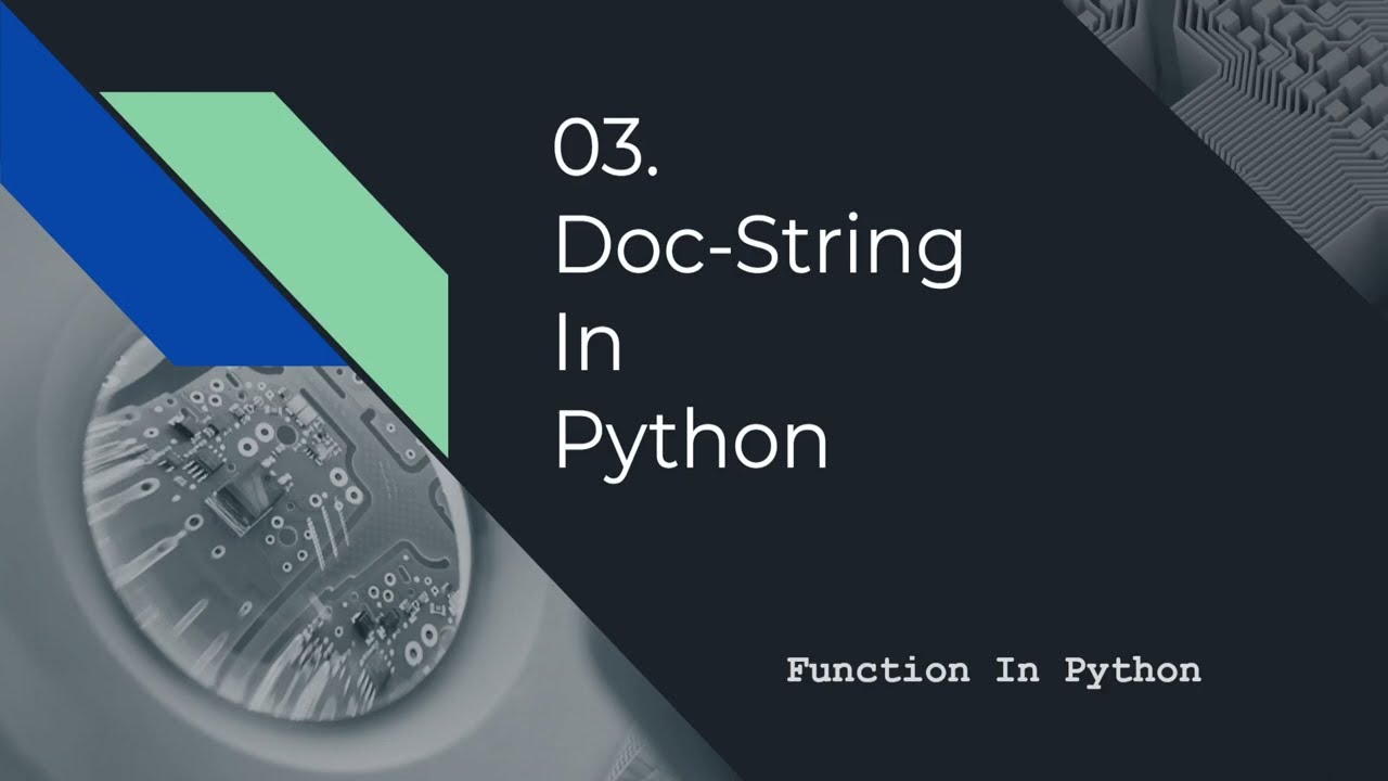 03  Docstring In Python