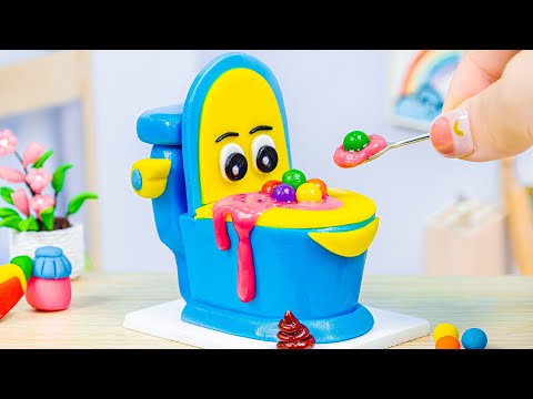 Miniature Toilet Cake 🚽😂 Yummy Bakery Mini Cake Decorating Adventures