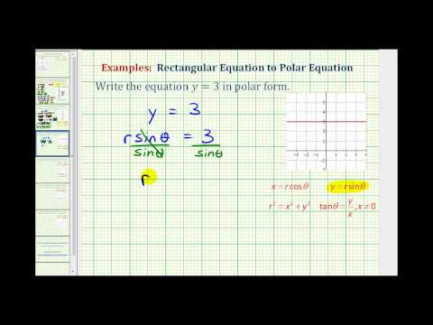 Ex: Find the Polar Equation for a Horizontal Line | Math Help from ...