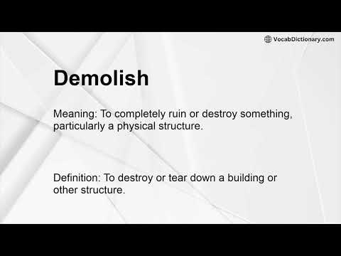Demolish Meaning