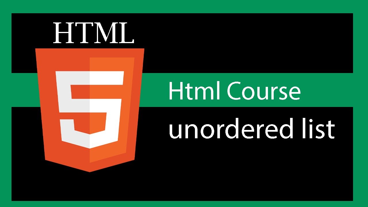 HTML 5 tutorial -  Unordered List element