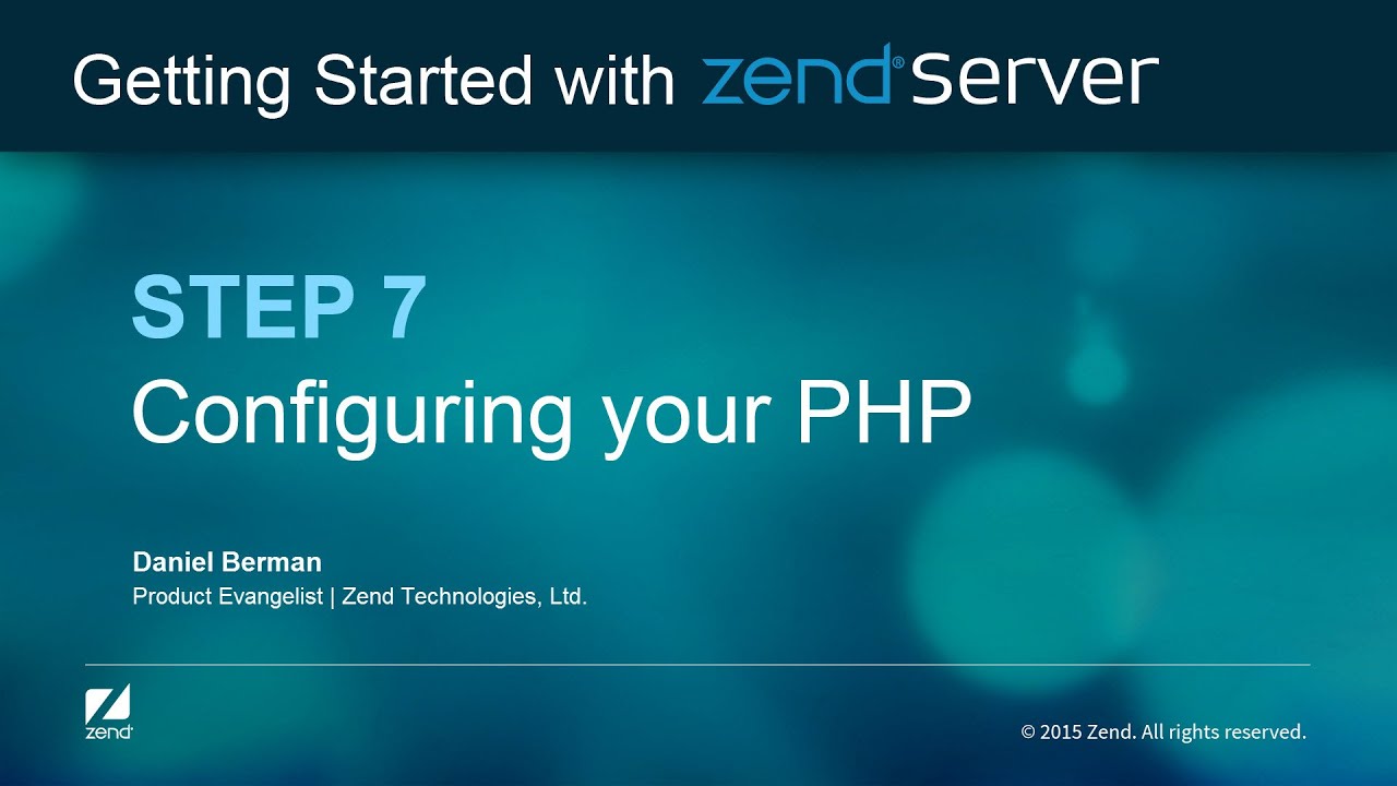 Step 7 : Configure your PHP
