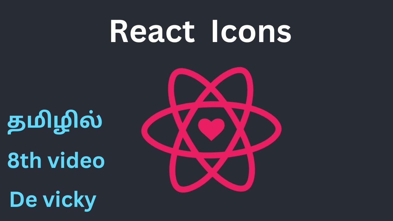 how to use react icons | Tamil | React JS basics | De vicky