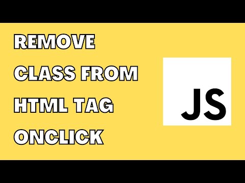 Remove Class from HTML Tag OnClick JavaScript | HowToCodeSchool.com