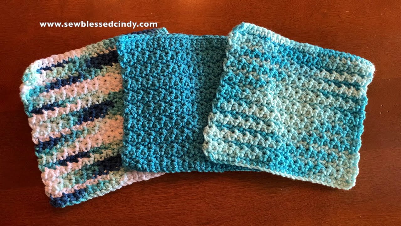 How to Make a Crocheted Dishcloth - Step by Step Tutorial...