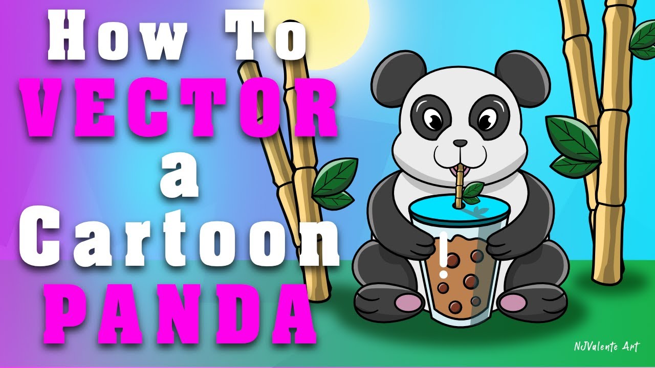 How to Vector a Cartoon Panda