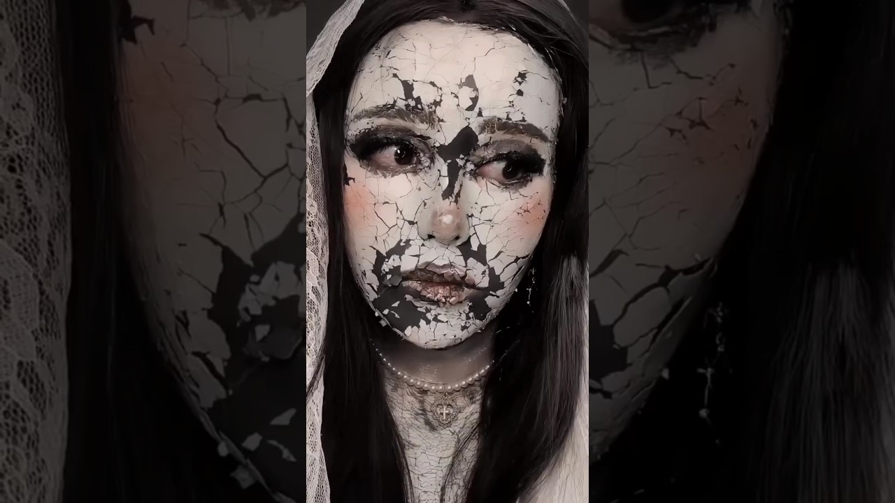 Makeup # cracked doll makeup
