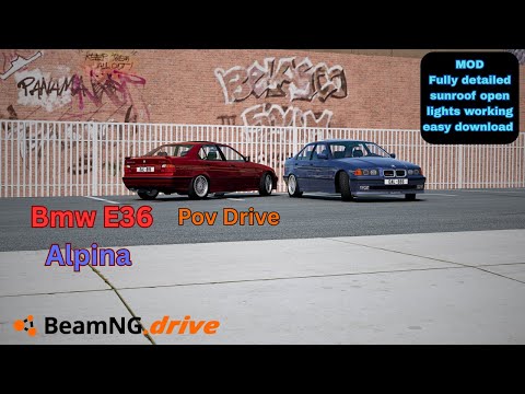 BMW E36 Alpina Mod in BeamNG Drive | Free & Detailed Mod with Sunroof! 🚗