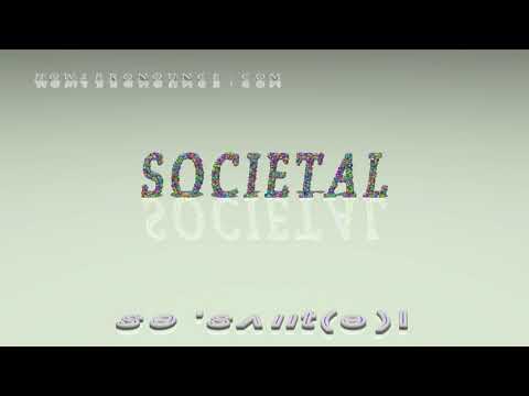societal - pronunciation + Examples in sentences and phrases