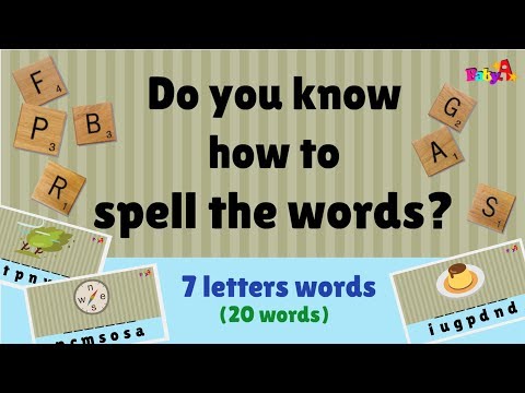 Spelling of words (7 letter) | Scrabble | Word Games 1 by BabyA Nursery Channel