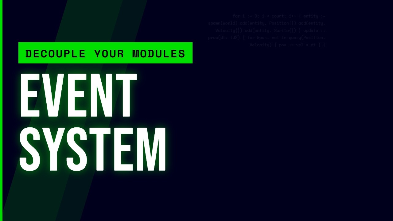 How to Build a Game Event System From Scratch