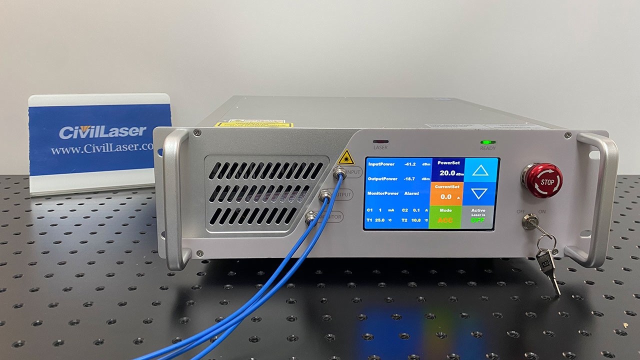 New Desktop Touchscreen Fiber Optic Amplifier YDFA-40-PM-B