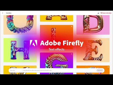 How to use Adobe Firefly to Generate Text Effects using AI