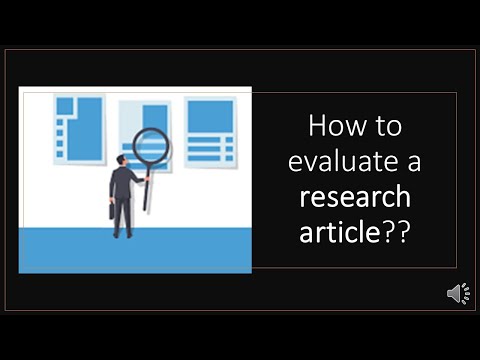 How to evaluate a research article for literature review??
