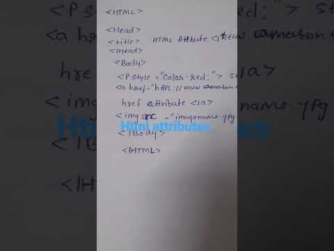 Html attributes/learn basic tag/ attributes