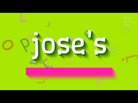 How to say "jose's"! (High Quality Voices)