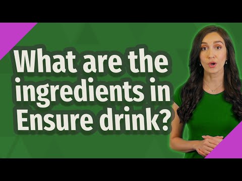 What are the ingredients in Ensure drink?