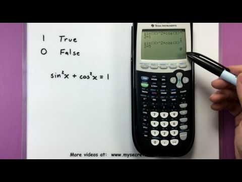 Trigonometry - Checking trig identities using a calculator