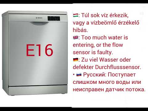 🔧 Bosch Dishwasher Error E16 – How to Fix | Water Inlet Problem | (EN, HU, DE, RU) | Help4Error