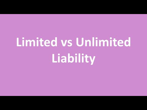 Limited vs Unlimited Liability