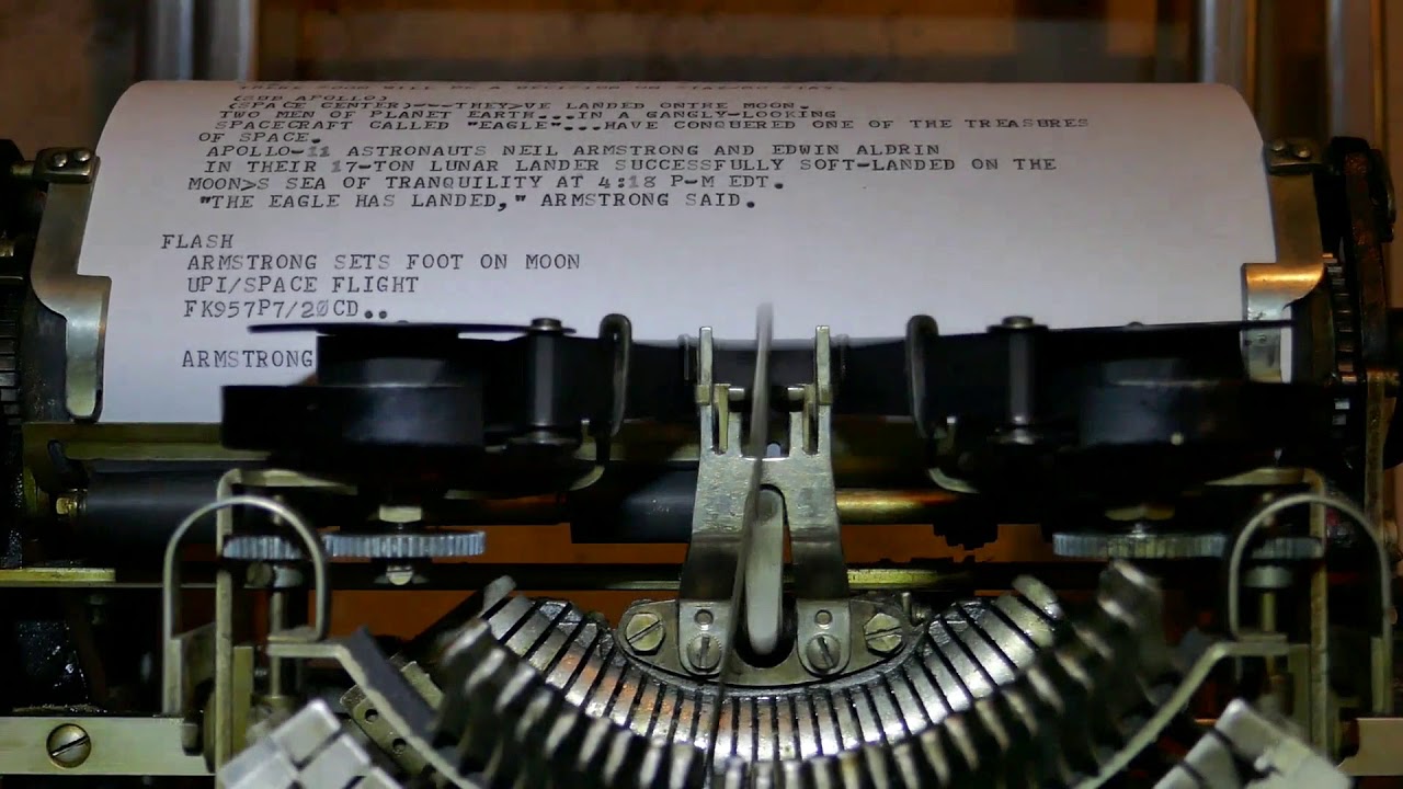 Apollo 11 Moon Landing - Teletype Printing Test
