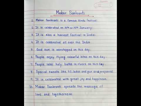 10 Lines Essay On Makar Sankranti In English