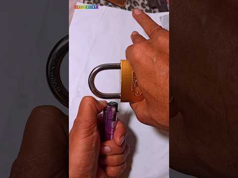 How to Unlock the lock with Lighter ? ๐๐๐ฅ๐ฒ #shorts #tricks #tips