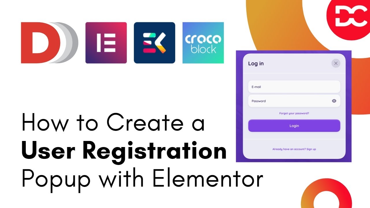 How to Create a User Registration Popup with Elementor