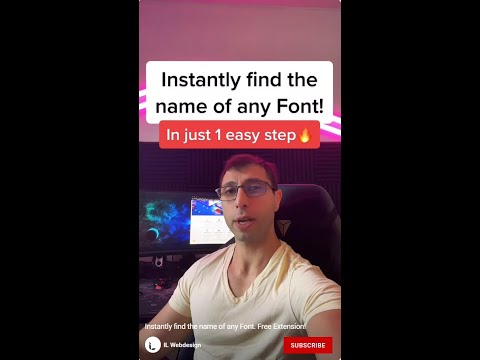 Instantly find the name of any Font. Free Extension!