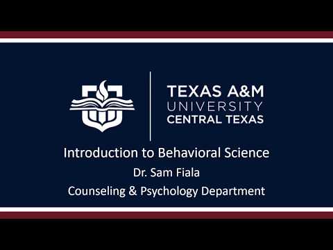 Intro to Behavioral Science narrated