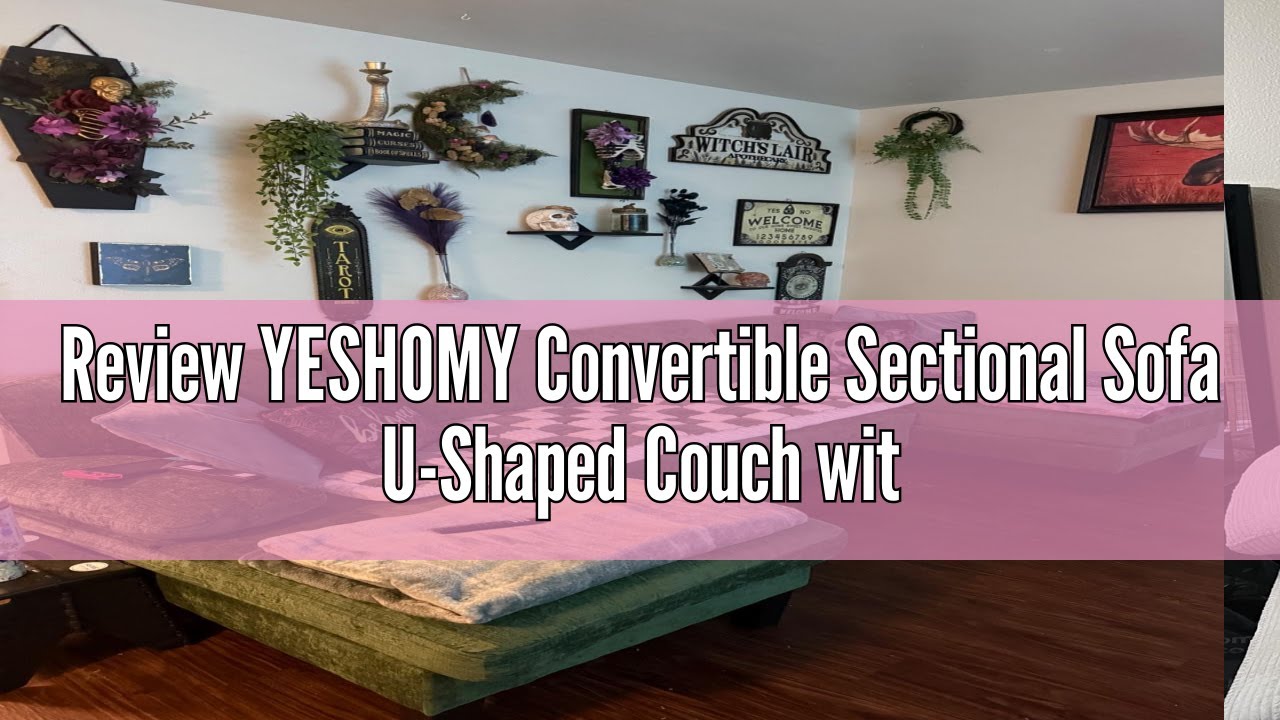Review YESHOMY Convertible Sectional Sofa U-Shaped Couch with Soft Modern Cotton Chenille Fabric for
