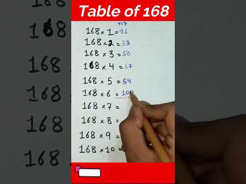 table of 168 || tips & trick || #table #tricks #168 #shorts #tables #short #mathskills
