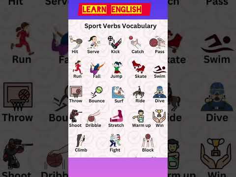 Sport Verbs Vocabulary |Learn English #Shorts #education #learnenglish #trending #youtubeshorts