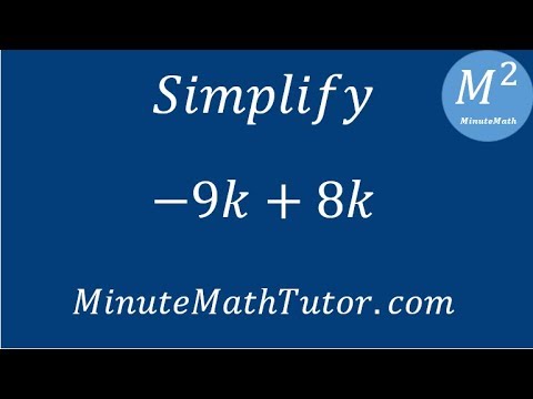 Simplify -9k+8k