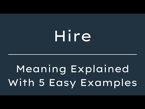 Hire Meaning in English With 5 Example Sentences, Hire Meaning in English