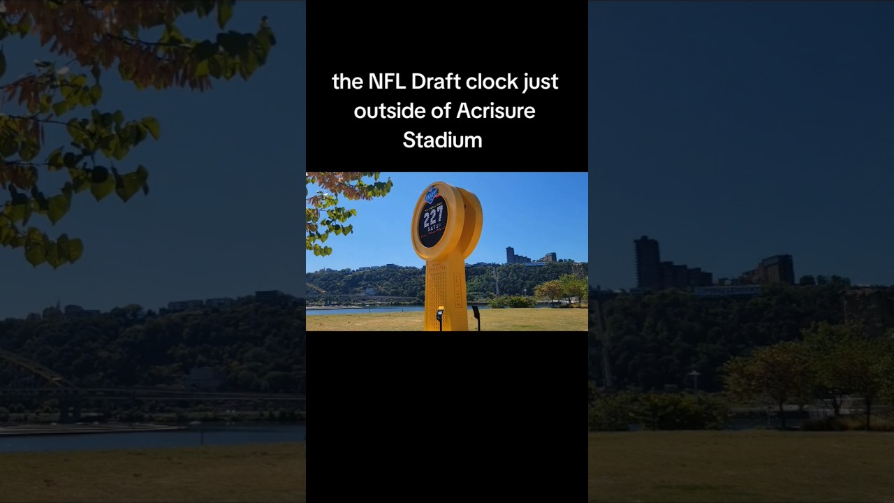 The NFL Draft Countdown Clock outside of Acrisure Stadium #nfldraft #pittsburghsteelers