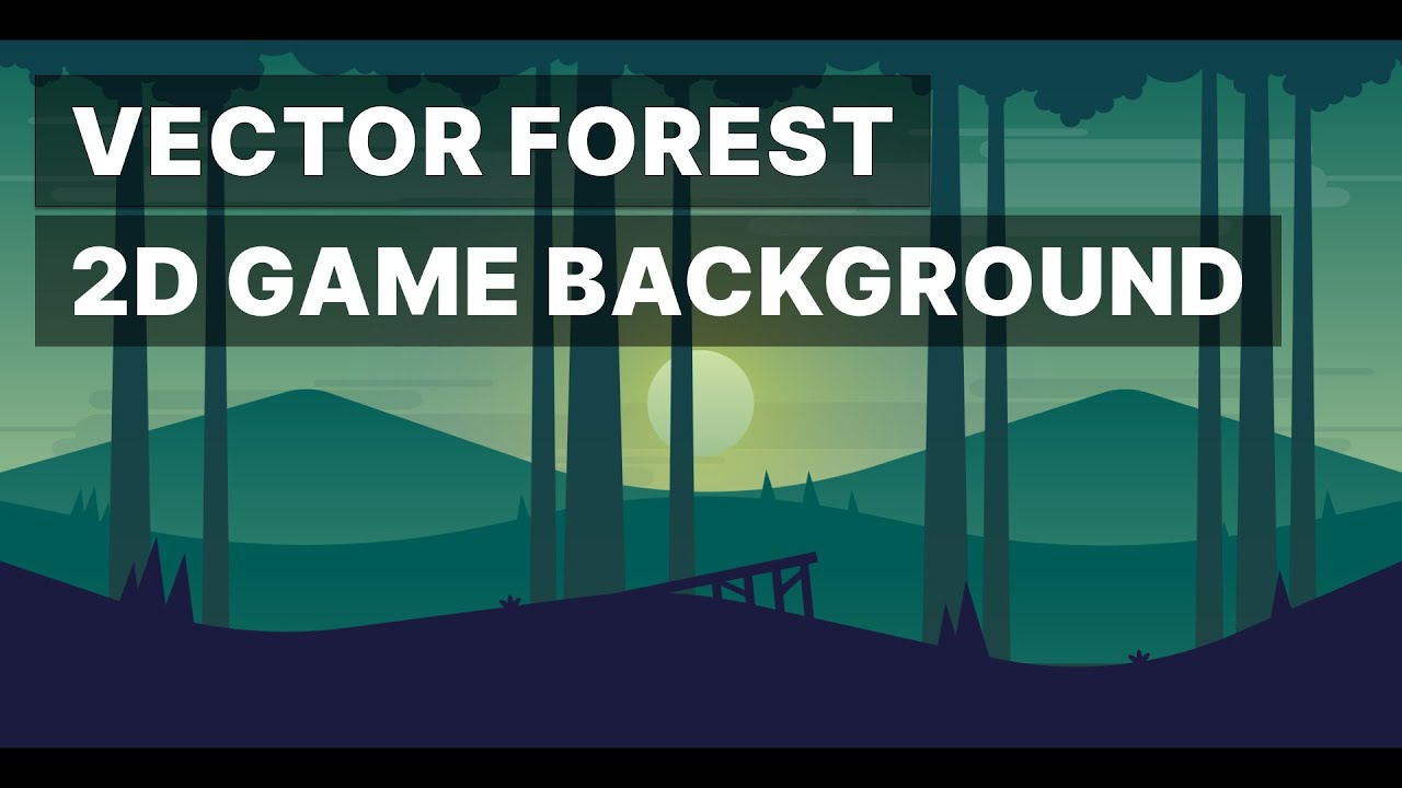 Vector Forest Landscape for 2D Game