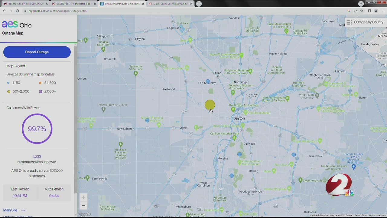 1K+ AES Ohio customers affected by outage
