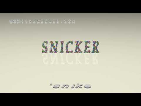 snicker - pronunciation + Examples in sentences and phrases