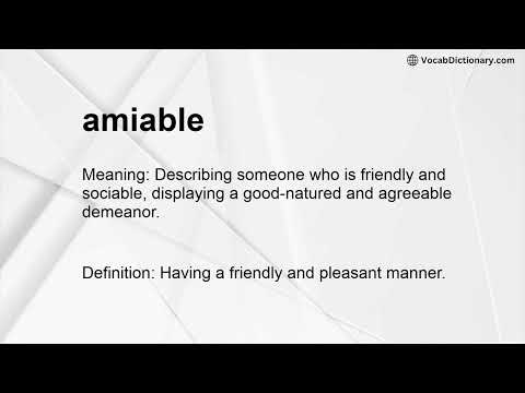 amiable Meaning