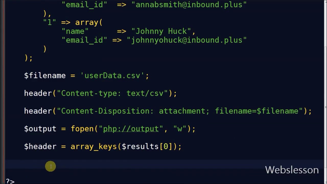 How to Generate CSV File from PHP Array