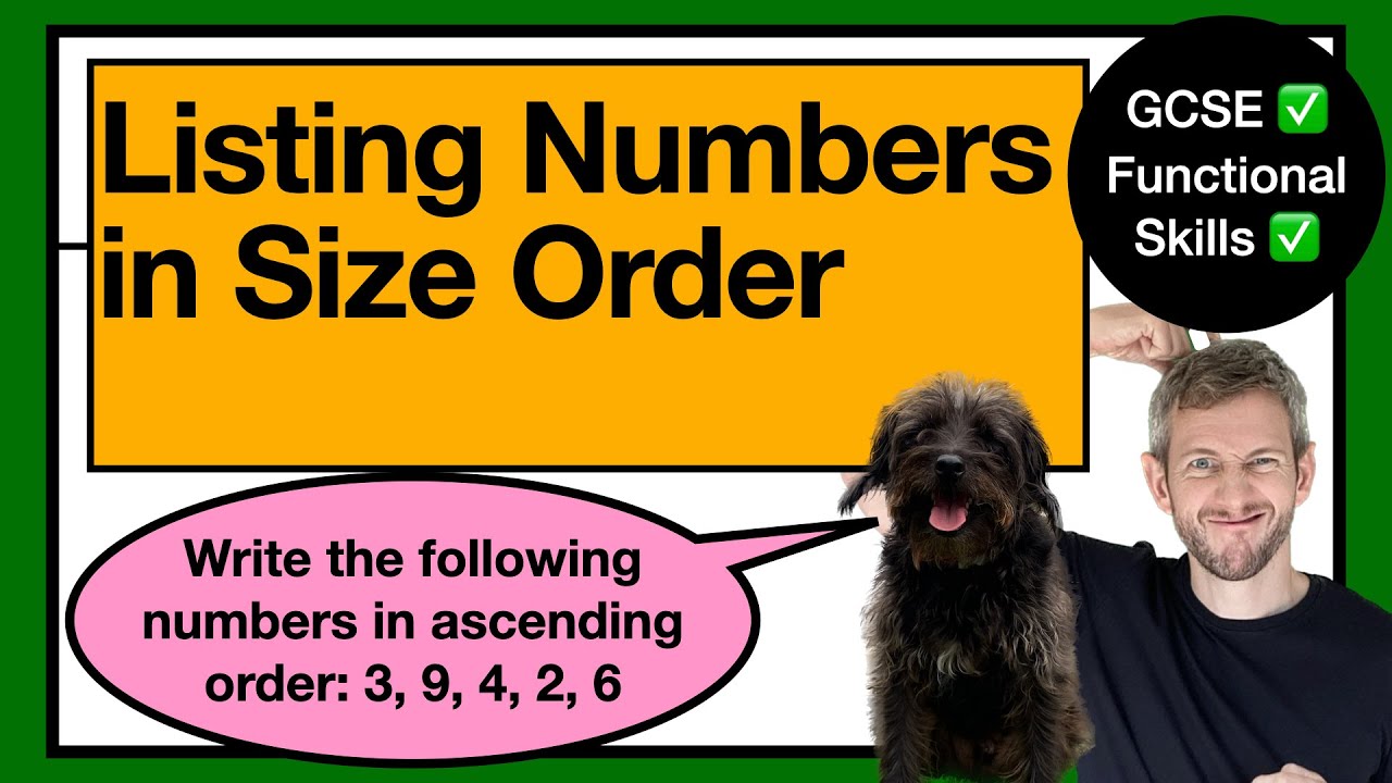 1. ORDERING NUMBERS BY SIZE