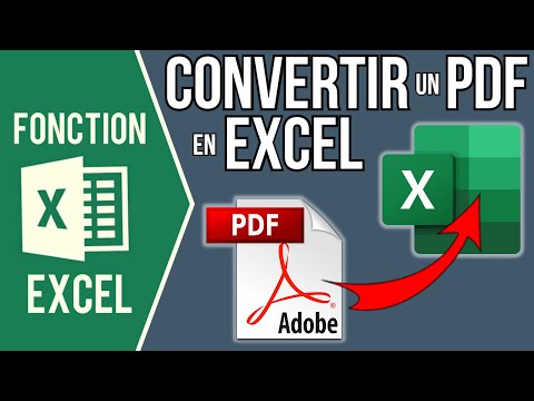 EXCEL - CONVERTIR UN PDF EN EXCEL EN 1 CLIC (Importer les tableaux d'un fichier PDF dans Excel)