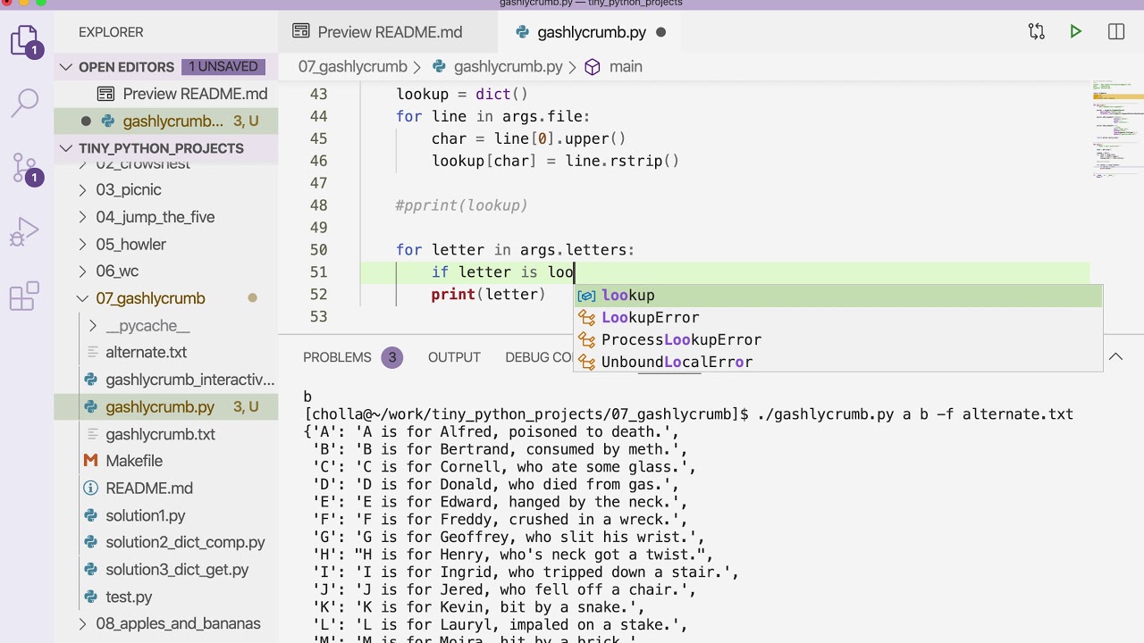 Tiny Python Projects: Ch 7 Pt 3 (Solution 1)