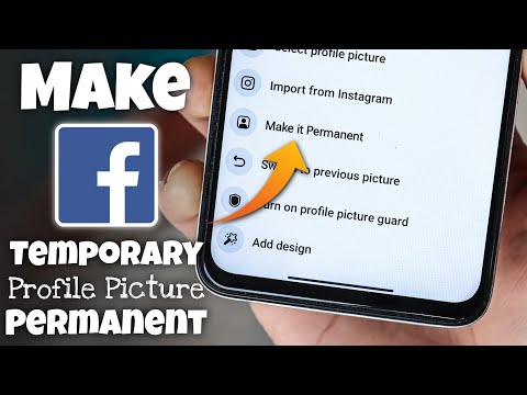 How to Make Temporary Profile Picture Permanent in Facebook
